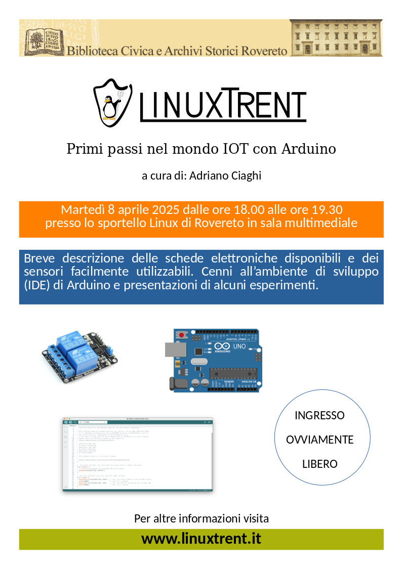 Primi passi nel mondo IOT con Arduino – LinuxTrent